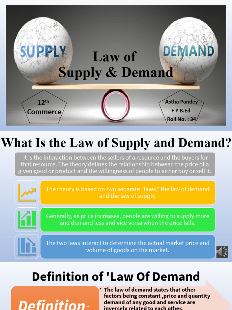 Law of Supply and Demand | PDF | Supply (Economics) | Demand