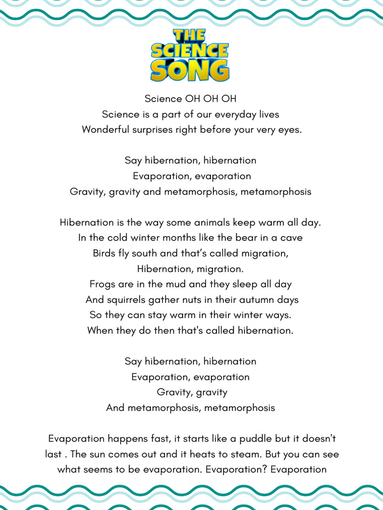 Science Concepts: Hibernation, Evaporation, Gravity, Metamorphosis ...