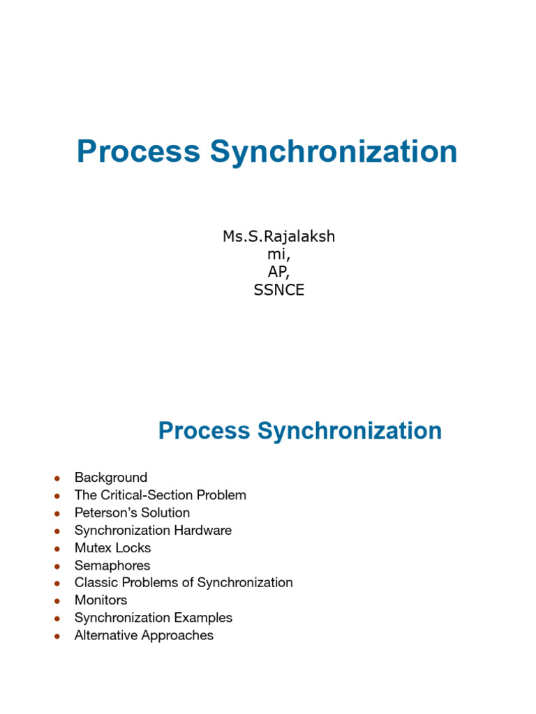 2-3-Process Sync-1 | PDF | Process (Computing) | Computer Engineering