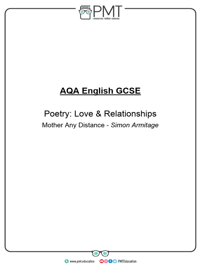 Mother Any Distance - Simon Armitage | Download Free PDF | Poetry