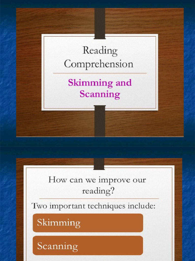 Skimming and Scanning | PDF