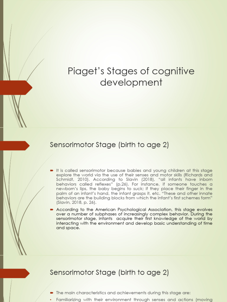 Piaget's Stages of Cognitive Development | PDF | Thought | Neuroscience