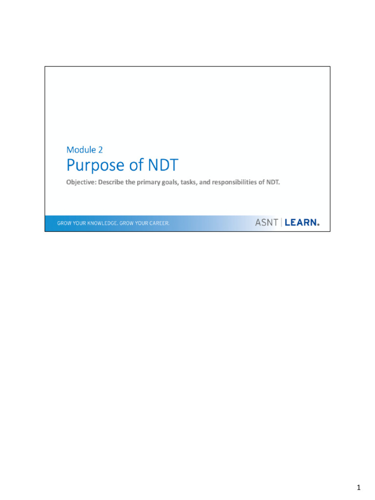 Intro To NDT Module 2 Transcript | PDF | Nondestructive Testing ...