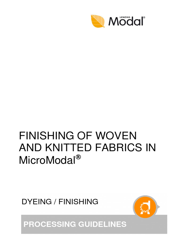 FINISHING OF WOVEN AND KNITTED FABRICS IN MicroModal | PDF | Textiles ...