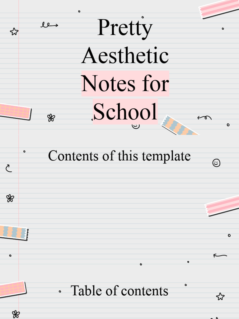Pretty Aesthetic Notes For School - by Slidesgo | PDF | Planets | Solar ...