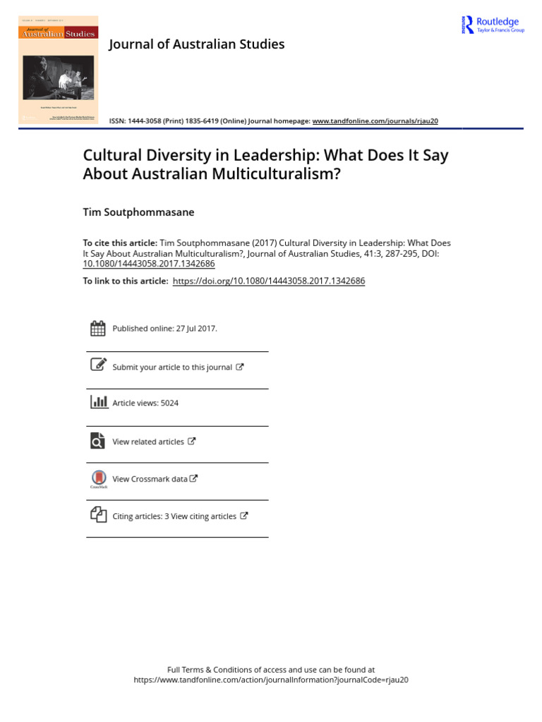 Cultural Diversity in Leadership What Does It Say About Australian ...
