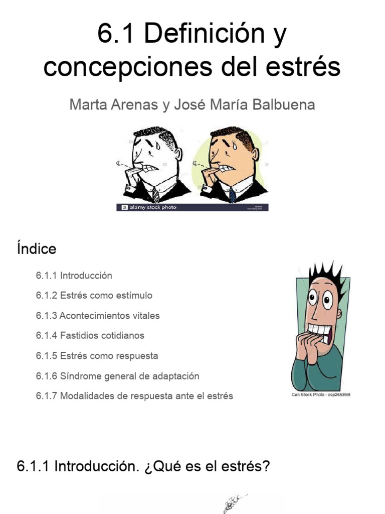 Definición y Concepciones Del Estrés | PDF | Estrés (biología) | Las ...