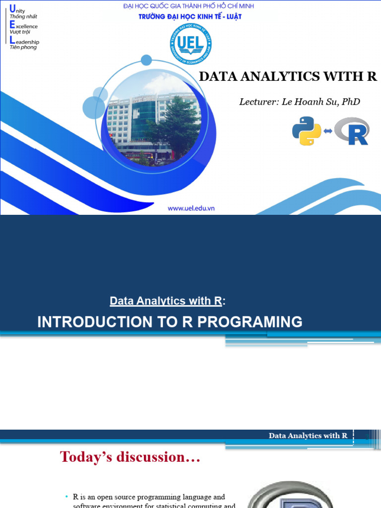 Data Analytics Basics with R | PDF | Matrix (Mathematics) | Computing