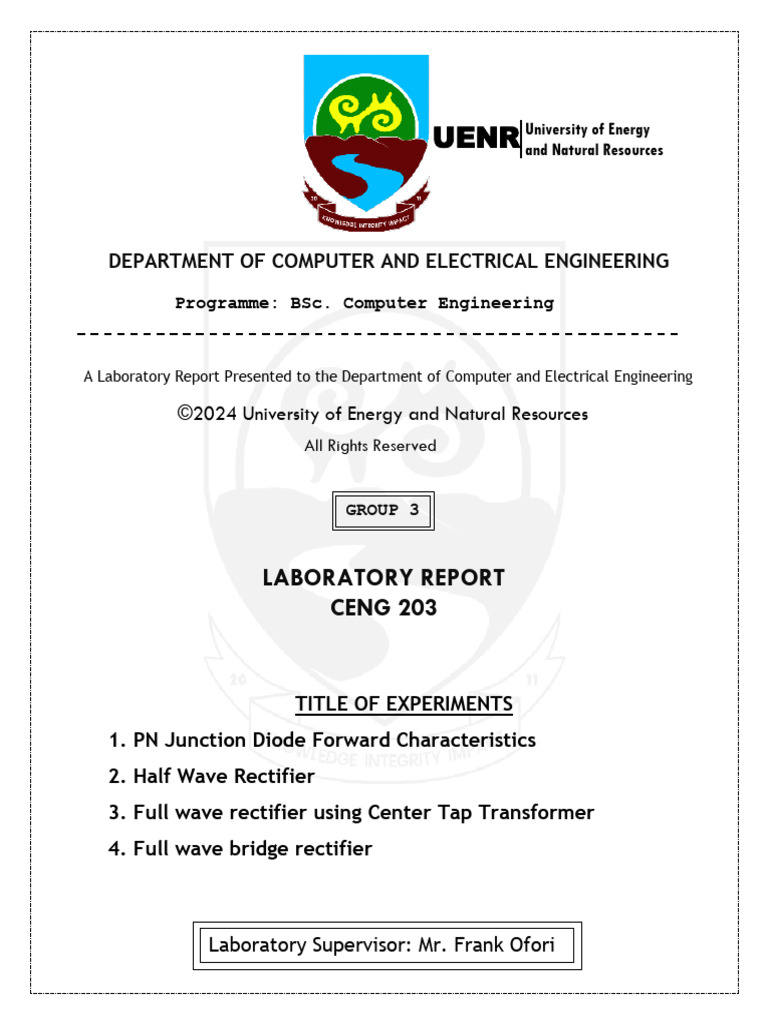 Lab Report | Download Free PDF | Rectifier | Electromagnetism