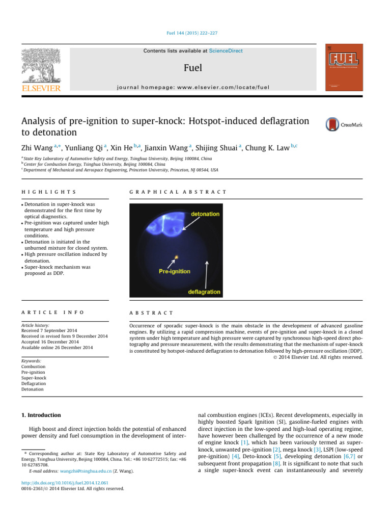Analysis of Pre-Ignition To Super-Knock Hotpsot-Induced Deflagration To ...