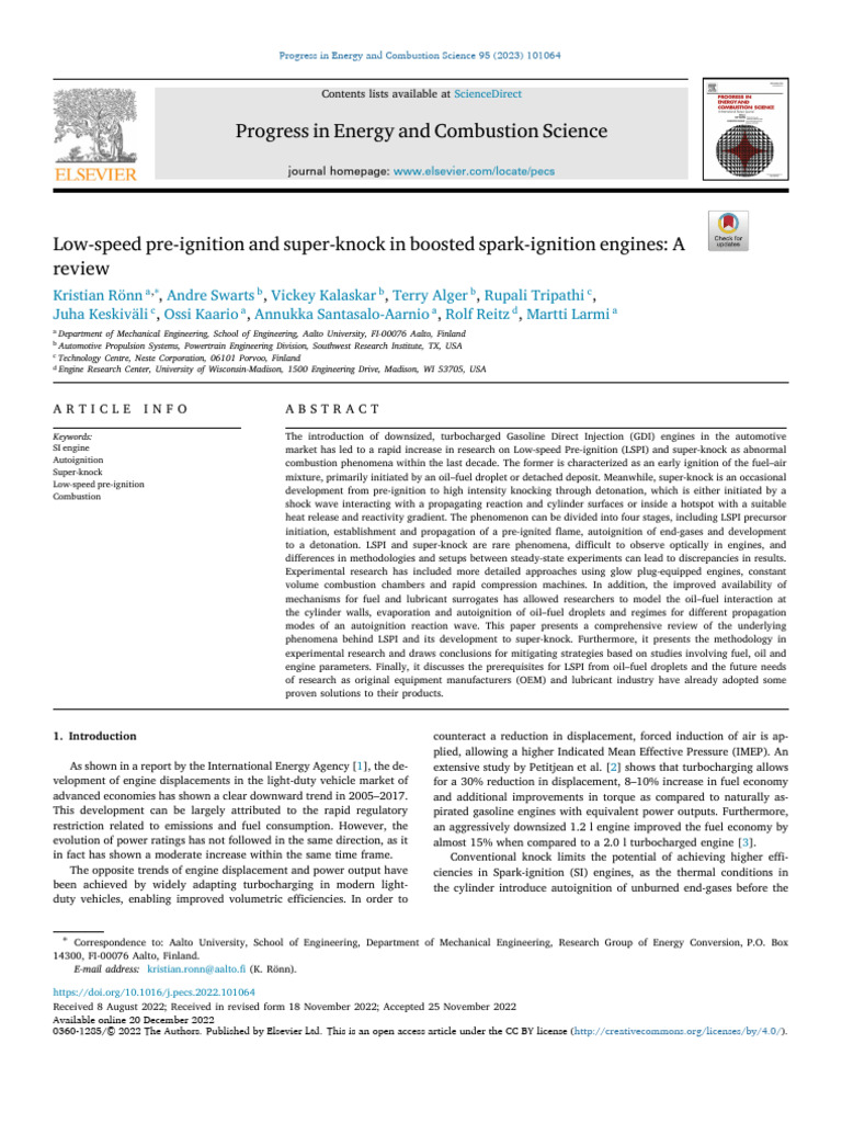 Low-Speed Pre-Ignition and Super-Knock in Boosted Spark-Ignition ...