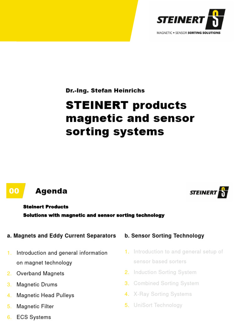 04a - STEINERT-products - Magnetic Separation | PDF | Magnetism | Magnet