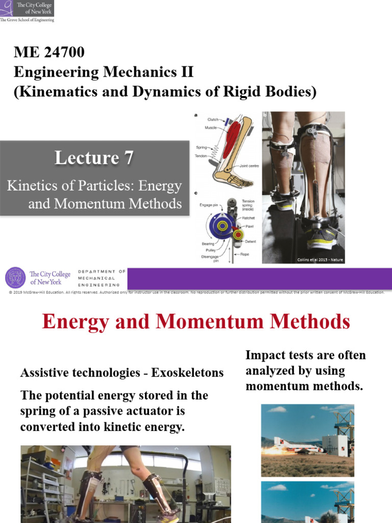 Kinetics of Particles: Energy Methods | PDF | Momentum | Classical ...