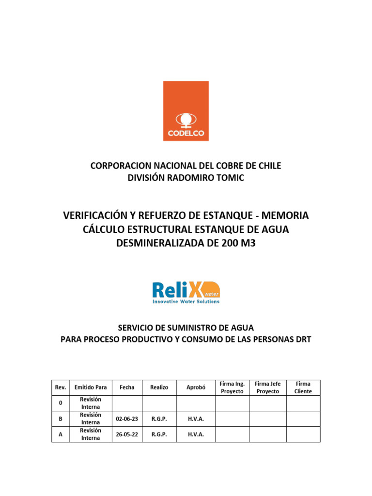HF Pro 2303 Relix DRT Tkap 200M3 MC 003 | PDF | Agua | Cobre