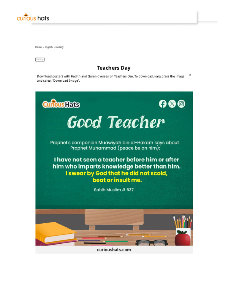 Teachers Day - Curious Hats | PDF