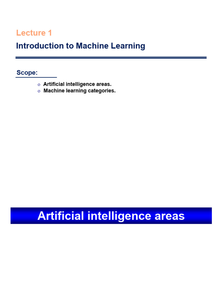 MLF Lec01 | PDF | Machine Learning | Artificial Intelligence