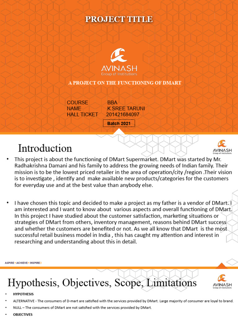 Title of Your Project (Section) | PDF | Retail | Product (Business)