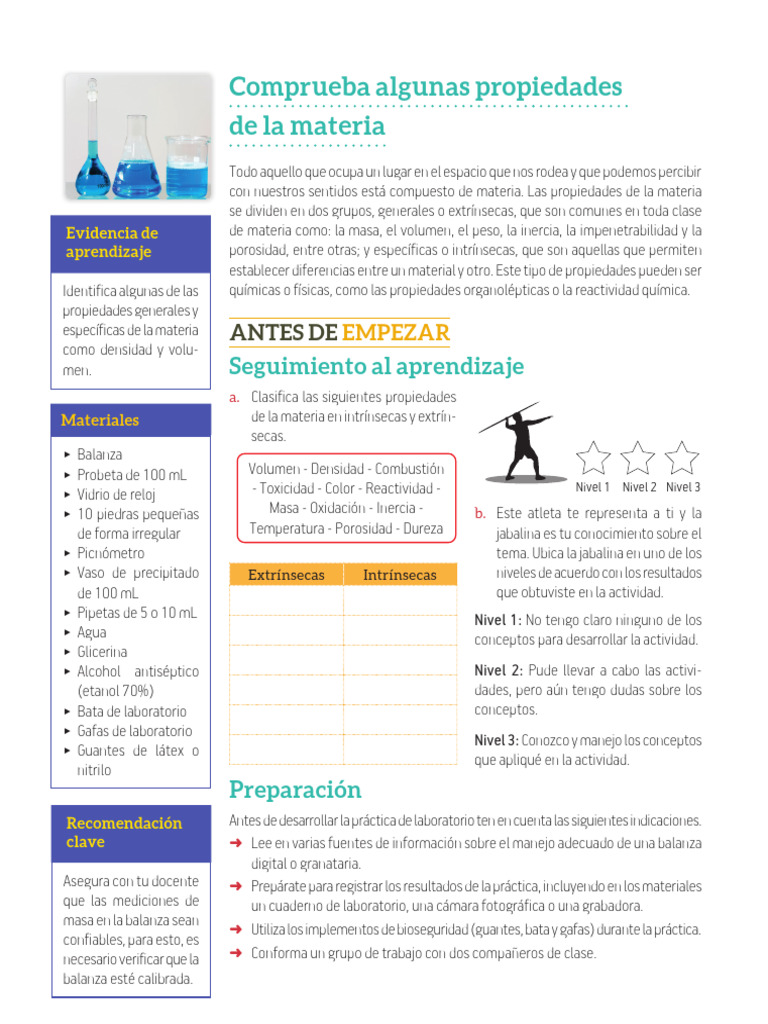 Propiedades Intrínsecas y Extrínsecas de la Materia | PDF ...