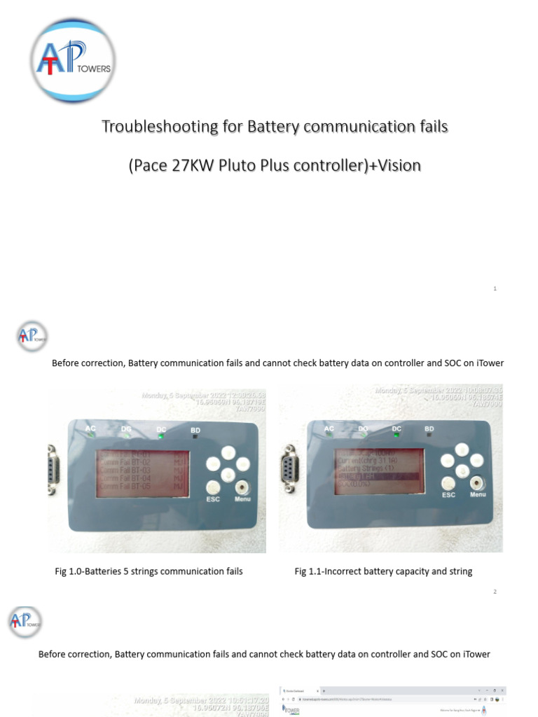 Vision Battery Communication Fail Troubleshooting | PDF | Information ...