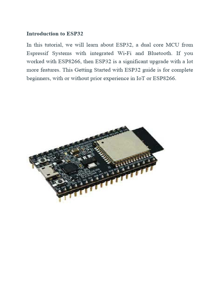 Esp 32 | PDF | Internet Of Things | Microcontroller