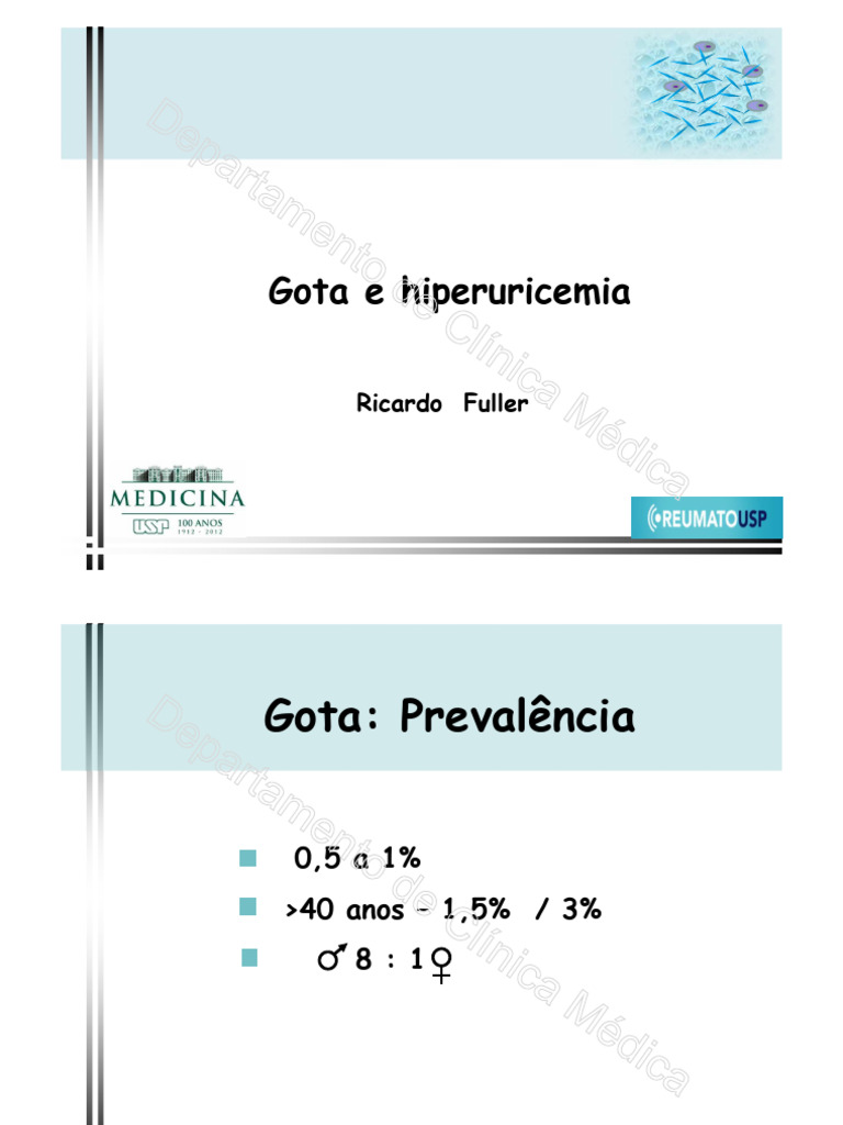 Gota e Hiperuricemia Atualizada | PDF | Gota | Especialidades médicas