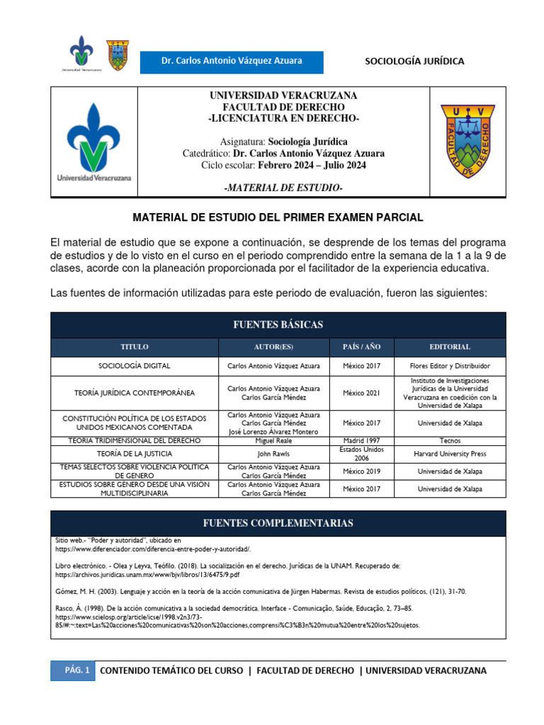 Material de Estudio Primer Examen Parcial | PDF | La Ley natural | Sociología