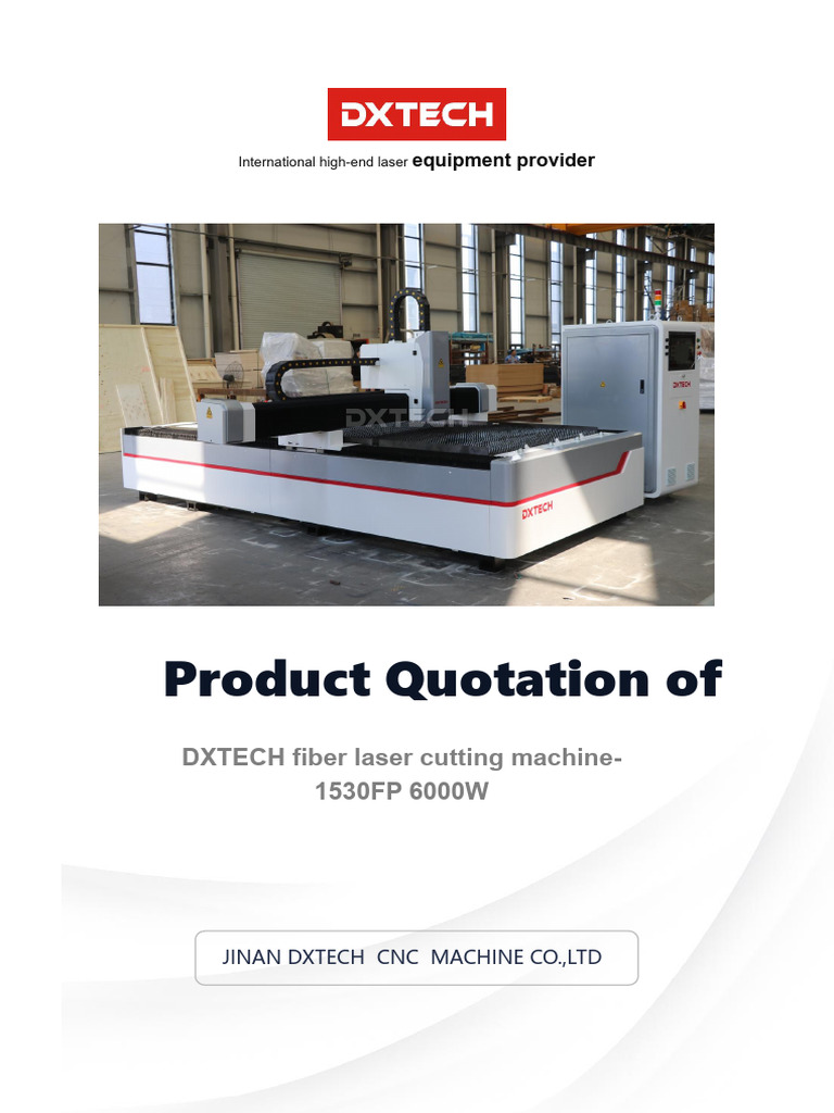 DXTECH-1530FP-6000W Quotation | PDF | Laser | Sheet Metal