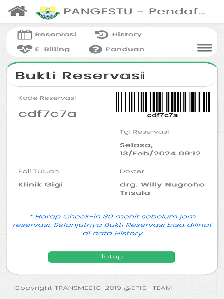 PANGESTU RSUD Kota Bandung | PDF