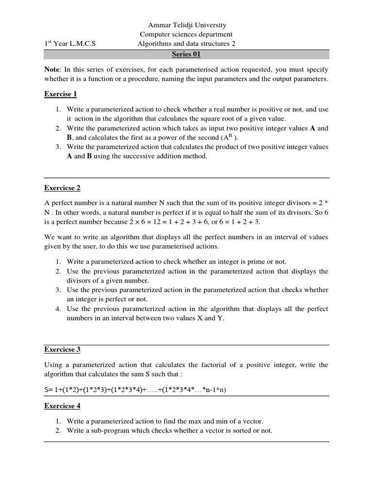 Series 1 | PDF | Matrix (Mathematics) | Parameter (Computer Programming)
