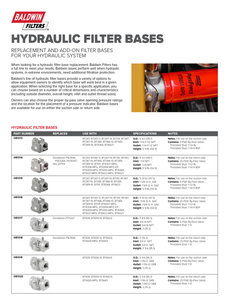 EMAM Baldwin Hydraulic Bases Guide | PDF | Valve | Plumbing