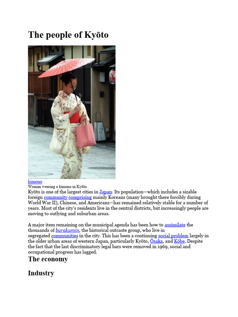 The People of Kyōto | PDF | Kyoto | World Heritage Site