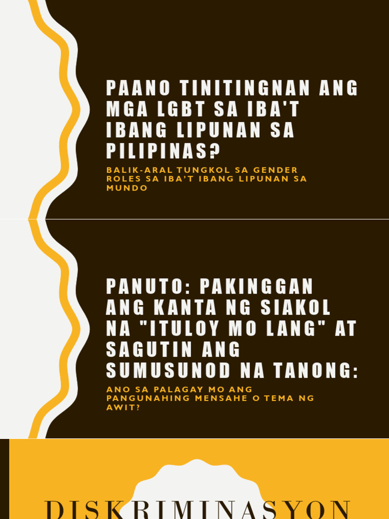Diskriminasyon Sa Mga Lalaki Babae at LGBT | PDF