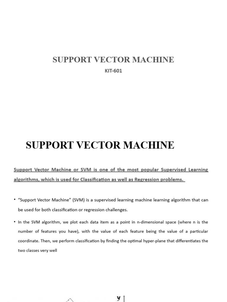 Support Vector Machine Pdf Support Vector Machine Applied Mathematics