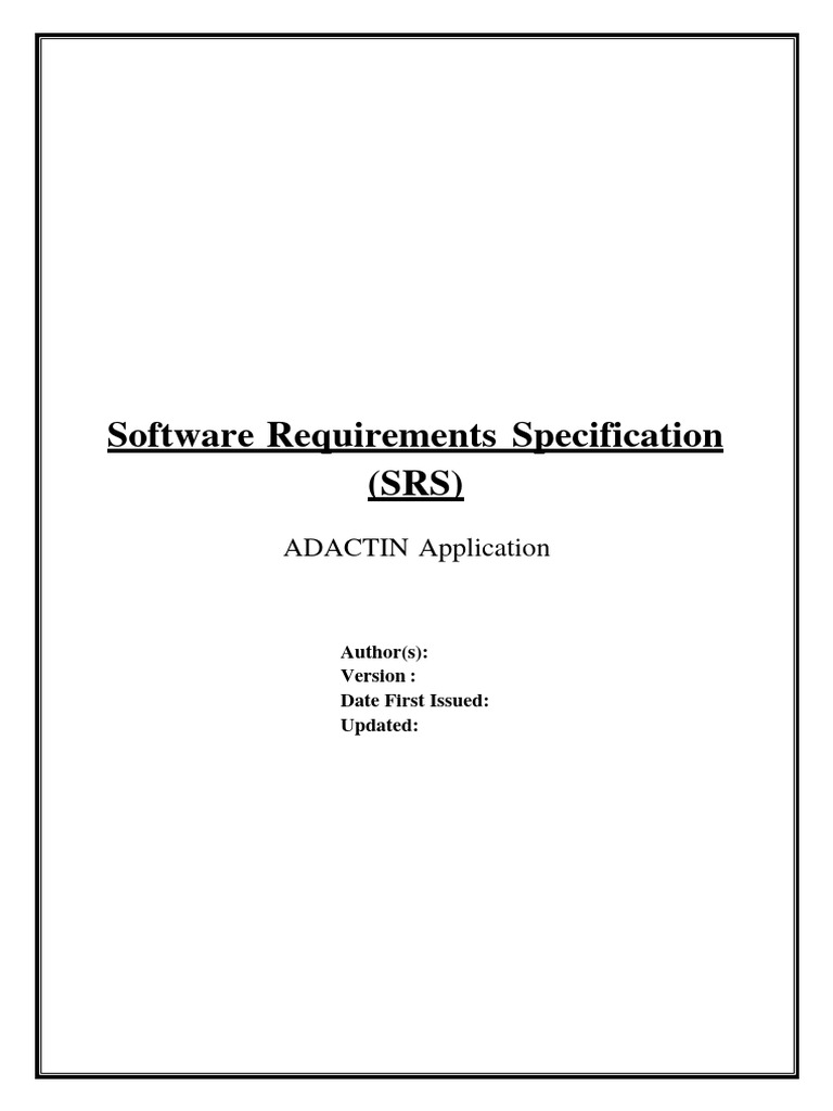 Adactin Application SRS Document | PDF | Databases | Login