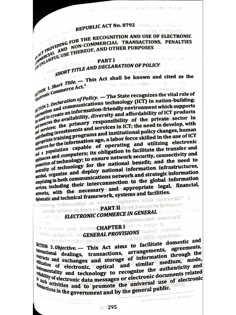 Electronic Commerce Act | PDF