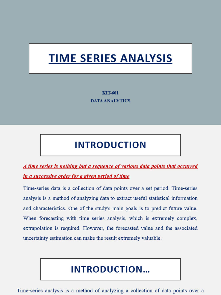 Time Series Analysis | PDF | Time Series | Forecasting