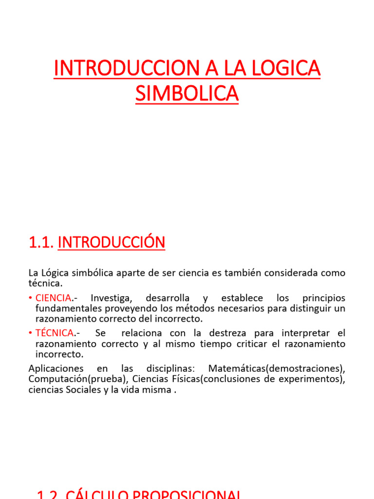 Introducción a la Lógica Simbólica | PDF | Proposición | Si y solo si