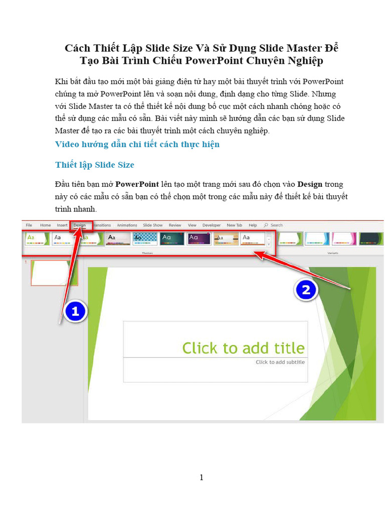 Cách Thiết Lập Slide Size Và Sử Dụng Slide Master Để Tạo Bài Trình Chiếu PowerPoint Chuyên ...