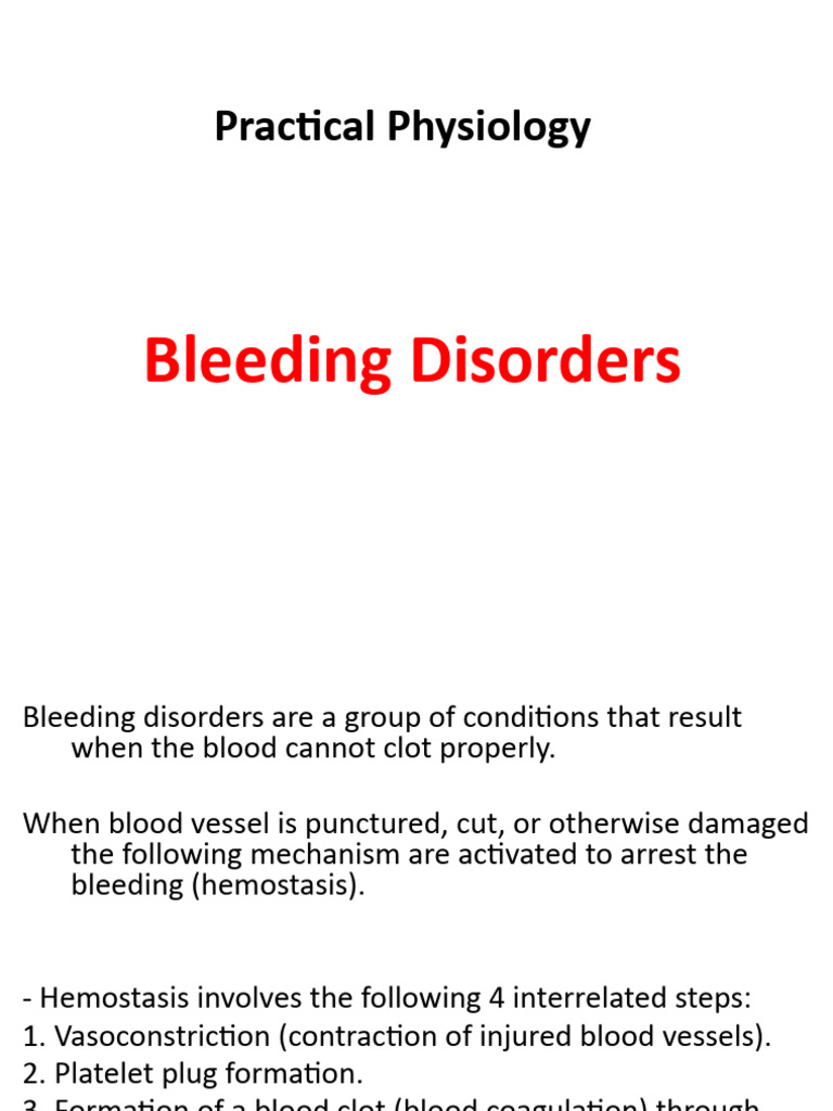 Understanding Bleeding Disorders | PDF | Coagulation | Bleeding