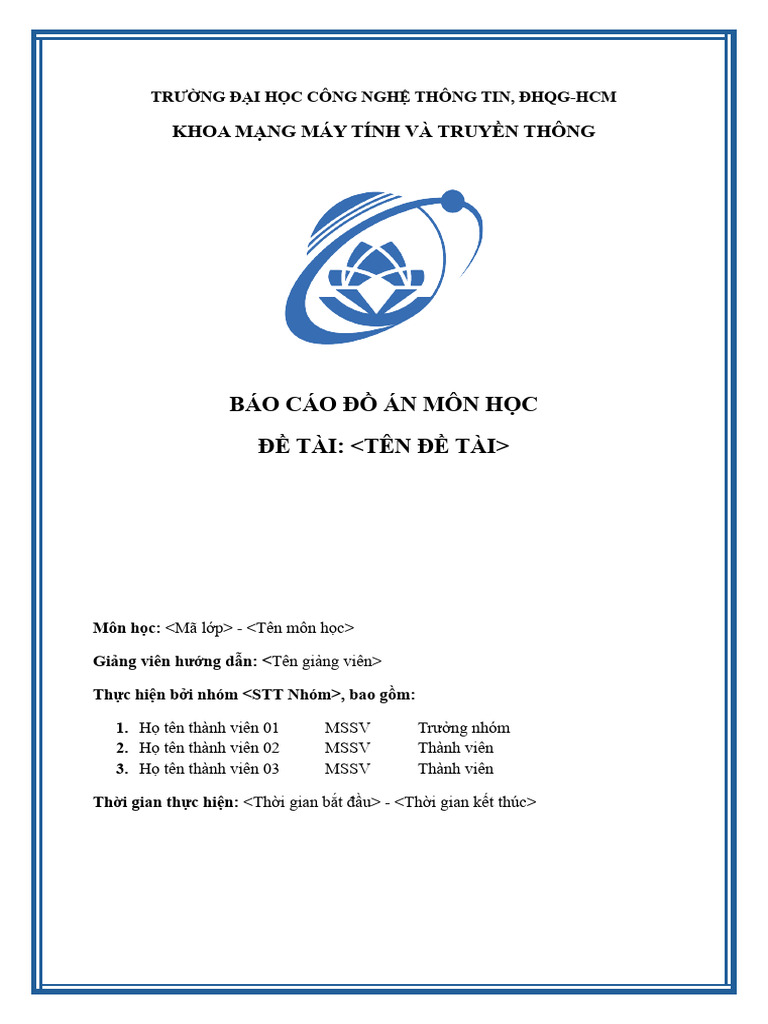 Template Do An Mon Hoc VN | PDF