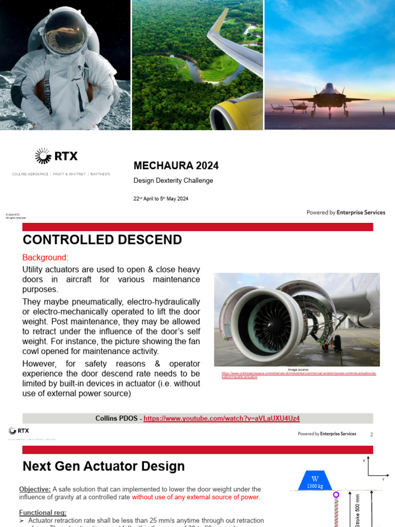 Mechaura2024_DesignDexterityChallenge_ Collins Aerospace | PDF | Actuator | Physics