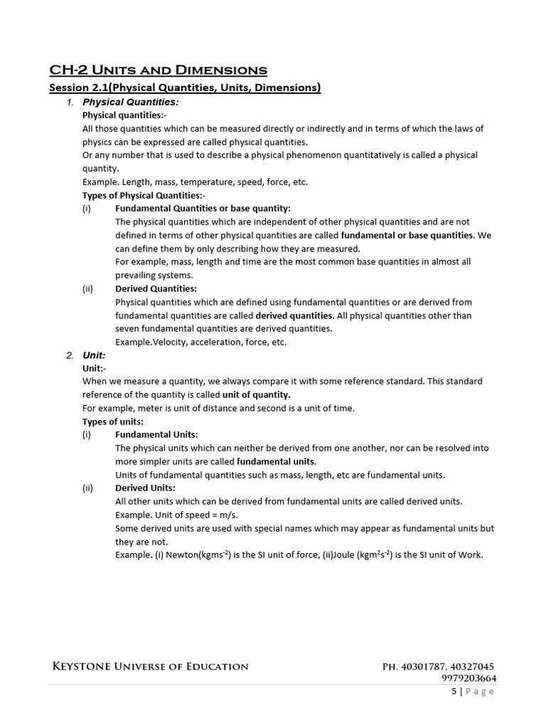 Physics Xis Pdf Significant Figures International System Of Units