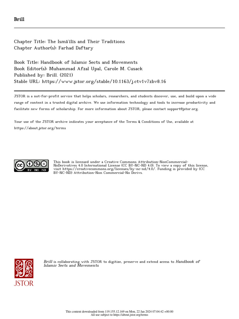 Ismāʿīlī History and Traditions | PDF | Shia Islam | Isma'ilism