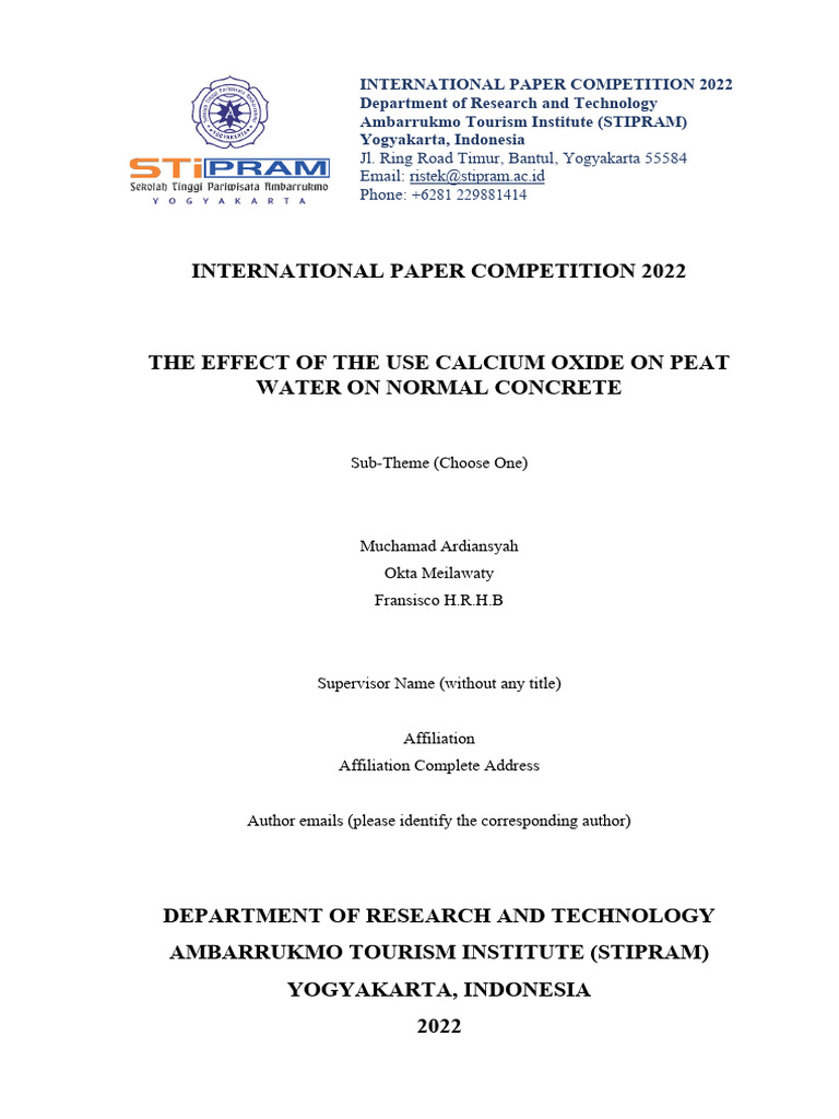 Ipc 2022 - Full Paper Template (15-20 Pages) | PDF