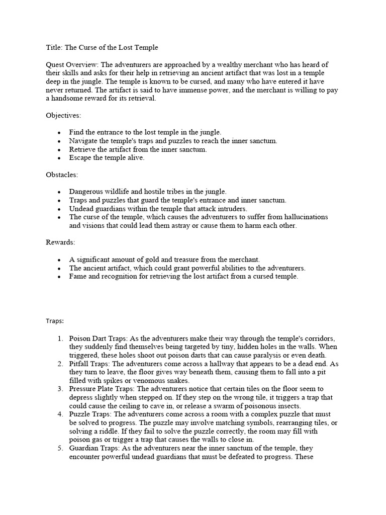 Possible Jungle Dungeon | PDF | Young Adult