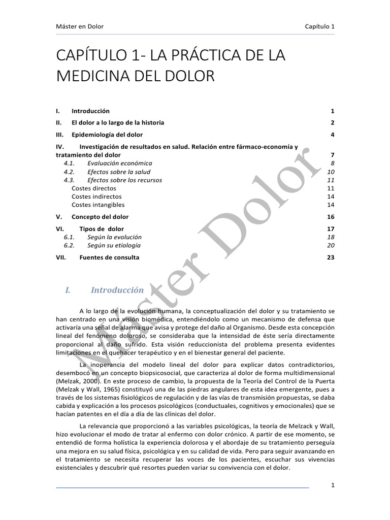 Capitulo 1 - Practica Medicina Del Dolor | PDF | Dolor | Analgésico