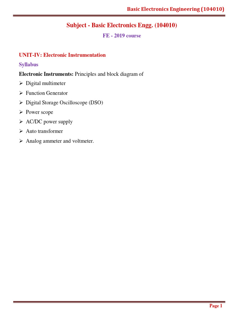 unit 4 bxe note | PDF | Transformer | Rectifier