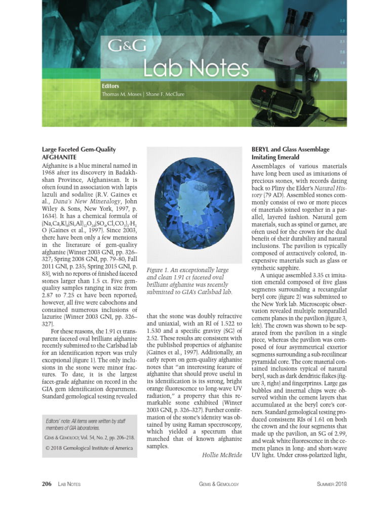 GG SU18 Lab Notes | PDF | Diamond | Gemstone