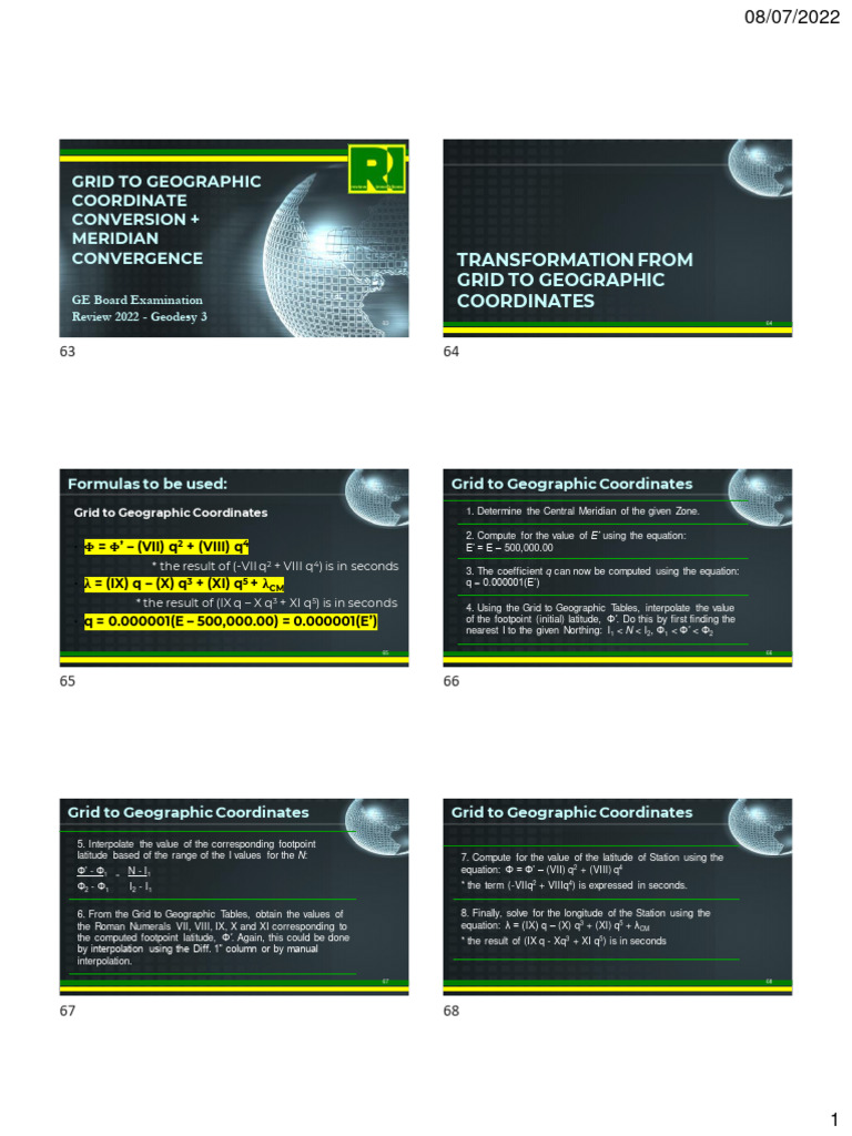 Grid To Geographic | PDF | Applied Mathematics | Mathematics