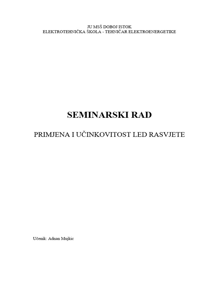 Seminarski Adnan Mujkic | PDF